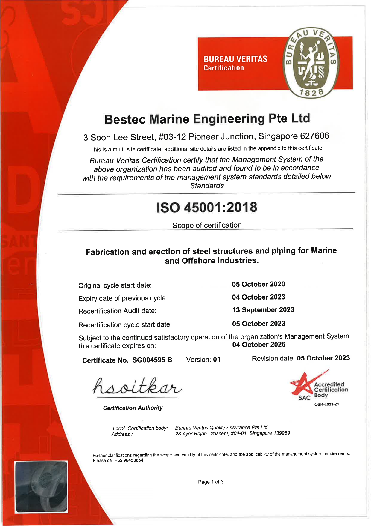 Bestec Marine Engineering Pte Ltd